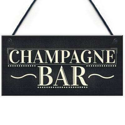 Red Ocean Champagne Bar Hanging Sign Gin Tonic Pub BBQ Party Vintage ...