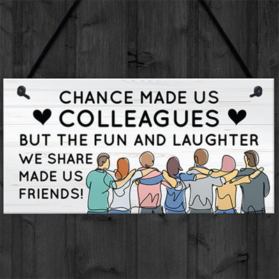 Red Ocean Chance Made Us Colleagues Hanging Plaque Gift For Colleague ...