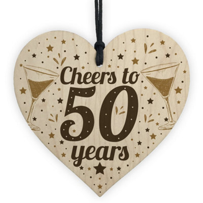 Red Ocean Cheers To 50 Years 50th Birthday Gift For Men Women Funny ...