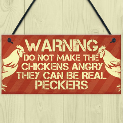 Red Ocean Chicken Gifts Signs Novelty Pet Bird Hen House Chicken ...