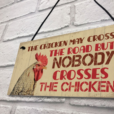 Red Ocean Chicken Signs For The Garden Funny Chicken Coop Hen House ...