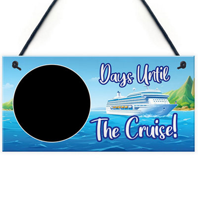 Red Ocean Countdown To Cruise Plaque - Hanging Holiday Countdown Signs ...
