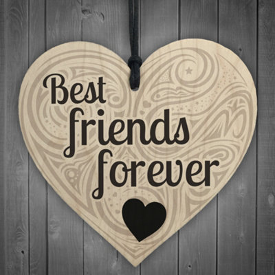 Red Ocean Friendship Best Friends Forever Sign Hanging Wooden Shabby ...