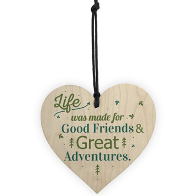 Red Ocean Friendship Sign Best Friend Plaque Gift Inspirational Wood ...