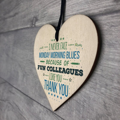 Buy Red Ocean Fun Colleagues Hanging Heart Plaque Work Friendship ...