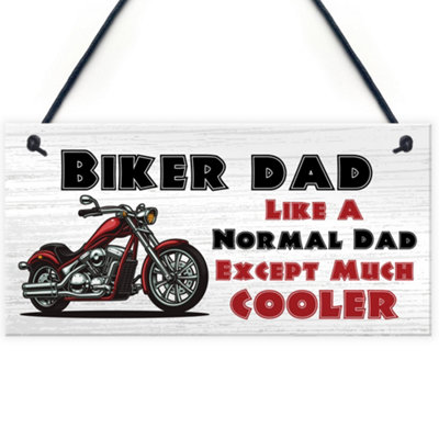 Red Ocean Funny Biker Dad Sign Biker Gift Dad Gift For Birthday ...