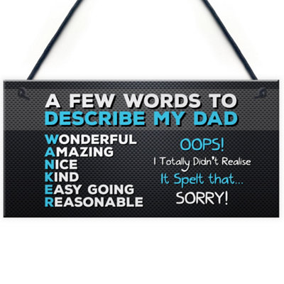 Red Ocean FUNNY Dad Gifts Quirky Gifts For Dad Fathers Day Gift For Dad ...