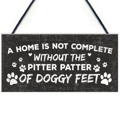 Red Ocean Funny Dog Hanging Plaque Dog House Home Decor Signs Dog ...
