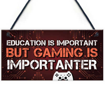 Red Ocean Funny Gaming Sign Playstation Inspired Novelty Christmas Gift ...