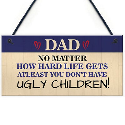 Red Ocean Funny Joke Dad Sign Dad Gift From Daughter Son Birthday ...