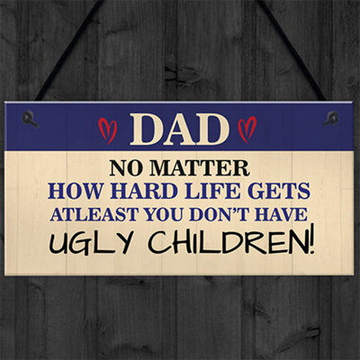 Red Ocean Funny Joke Dad Sign Dad Gift From Daughter Son Birthday ...