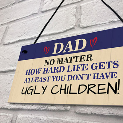 Red Ocean Funny Joke Dad Sign Dad Gift From Daughter Son Birthday ...