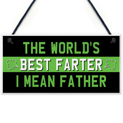 Red Ocean Funny Joke Humour Fathers Day Gift BEST FARTER Novelty Gift ...