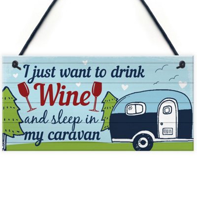 Red Ocean Funny Novelty Caravan Plaque Home Decor Gifts Garden Hanging ...