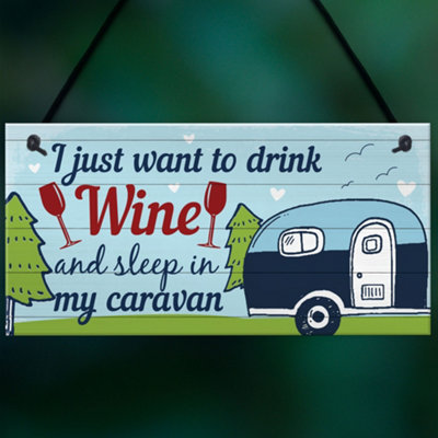 Red Ocean Funny Novelty Caravan Plaque Home Decor Gifts Garden Hanging ...