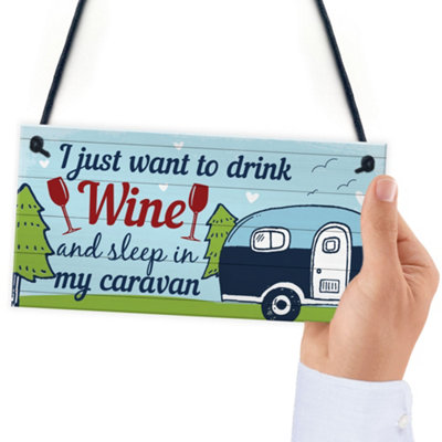 Red Ocean Funny Novelty Caravan Plaque Home Decor Gifts Garden Hanging ...
