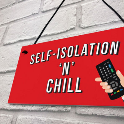 Red Ocean Funny Self Isolation Quarantine Sign Funny Gift Ideas For ...