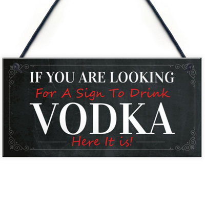 Red Ocean Funny Vodka Sign For Home Bar Novelty Bar Decor Sign Gift For ...