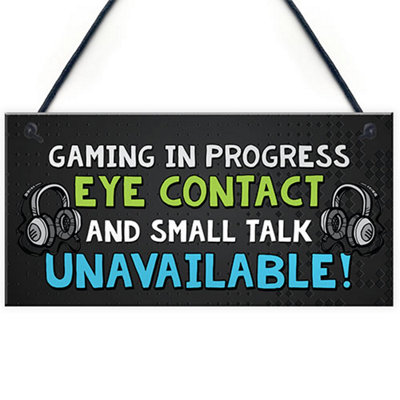 Red Ocean Gaming Bedroom Accessories Room Sign Novelty Birthday Gift ...