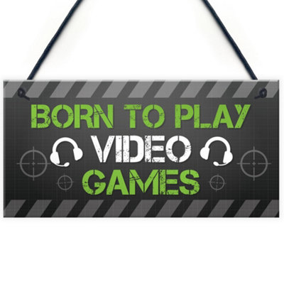Red Ocean Gaming Bedroom Gifts Novelty Gaming Sign For Brother Son ...