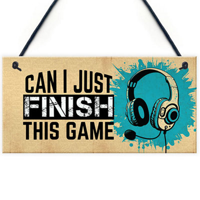 Red Ocean Gaming Door Signs Hanging Gaming Signs Funny Game Accessories ...