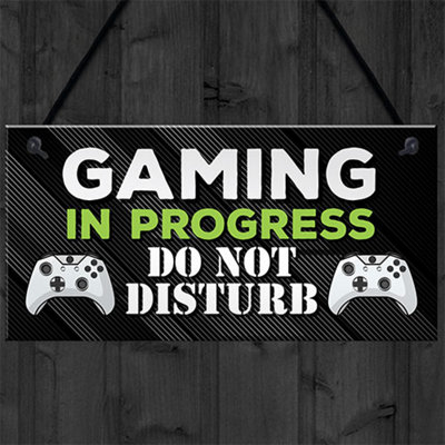 Red Ocean Gaming Room Door Sign Boys Bedroom Gamer Acessories Games ...