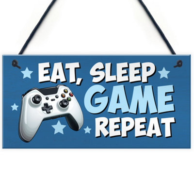 Red Ocean Gaming Room Door Sign For Boys Bedroom Gamer Gift For Son ...