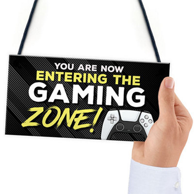 Red Ocean Gaming Sign For Bedroom Hanging Gaming Zone Sign Gaming ...
