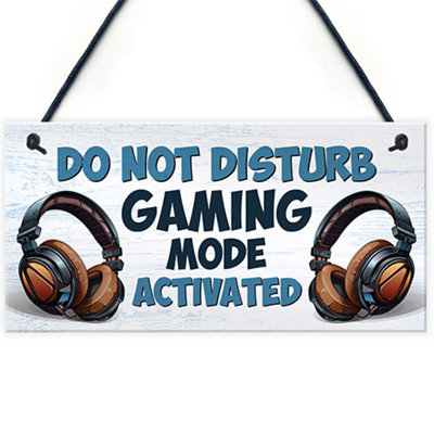 Red Ocean Gaming Sign For Boys Bedroom Do Not Disturb Gaming Bedroom ...