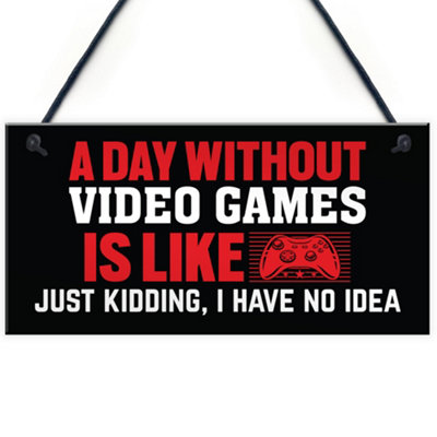 Red Ocean Gaming Sign For Boys Bedroom Funny Gamer Gift Hanging Sign ...