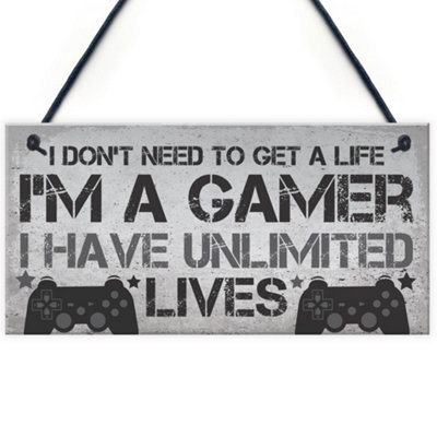 Red Ocean Gaming Sign For Wall Grey Gaming Sign For Boys Bedroom Wall ...