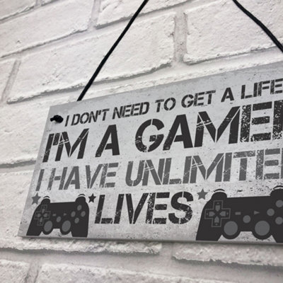 Red Ocean Gaming Sign For Wall Grey Gaming Sign For Boys Bedroom Wall ...