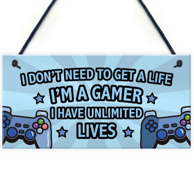 Red Ocean Gaming Sign Retro Gaming Gift For Boys Bedroom Man Cave Gift ...