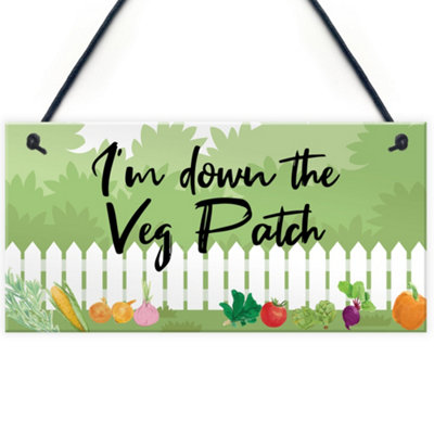 Red Ocean Garden Signs And Plaques Vegetable Patch Sign Shed Sign ...