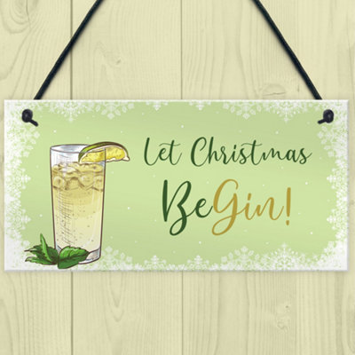Red Ocean Gin Sign Bar Signs And Plaques Funny Gin Gifts For Women Gift ...