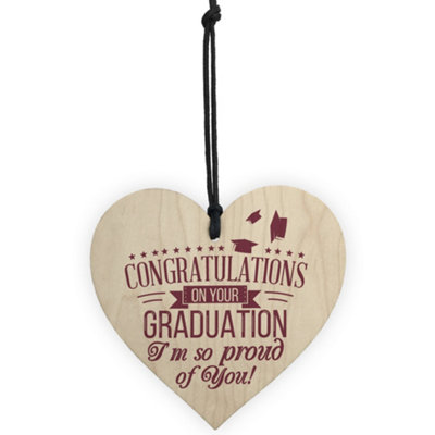 Red Ocean Graduation Congratulations Graduate College University Wooden ...