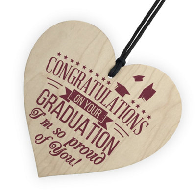 Red Ocean Graduation Congratulations Graduate College University Wooden ...