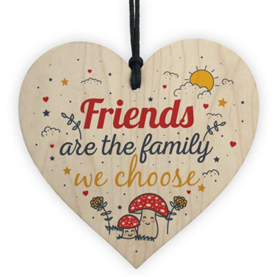 Red Ocean Handmade Friendship Gift Wooden Hanging Heart Chic Plaque ...
