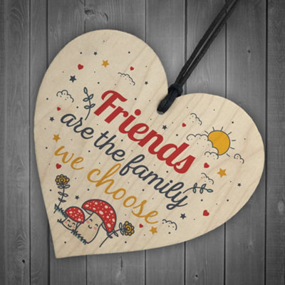 Red Ocean Handmade Friendship Gift Wooden Hanging Heart Chic Plaque ...