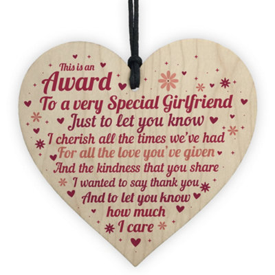 Red Ocean Handmade Valentines Gift For Girlfriend Wooden Heart Sign ...