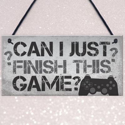 Red Ocean Hanging Gamer Sign Boys Bedroom Decor Boys Bedroom Wall Art ...