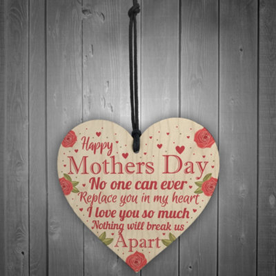Red Ocean Happy Mothers Day Gift Decorations Mum Gifts Wooden Hanging ...