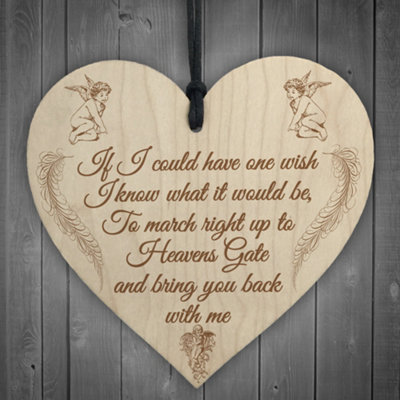 Red Ocean Heavens Gate Bereavement Memorial Love Heart Gift Hanging ...