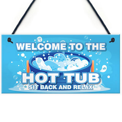 Red Ocean Hot Tub Signs And Plaques For Garden Summerhouse Shed Sit ...