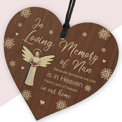 Red Ocean In Loving Memory of Nan Memorial Bauble Ornaments Bereavement ...