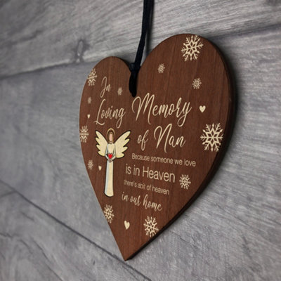 Red Ocean In Loving Memory of Nan Memorial Bauble Ornaments Bereavement ...