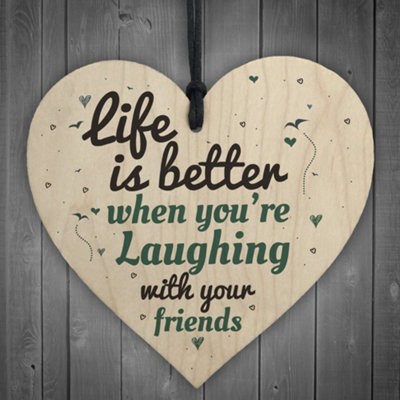 Red Ocean Laughing With Friends Friendship Sign Best Friend Plaque Gift ...