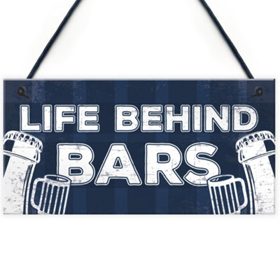 Red Ocean Man Cave Home Bar Sign Pub Hanging Plaque Funny Gift For Him ...