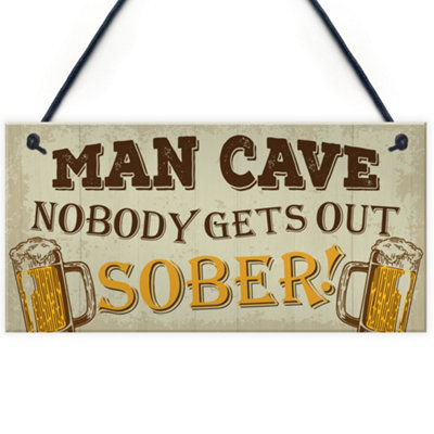 Red Ocean Man Cave Sign Garden Shed Bar Pub Hanging Plaque Friendship ...