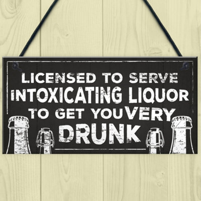 Red Ocean Man Cave Sign Pub Home Bar Licensee Plaque Shed BBQ Garden ...